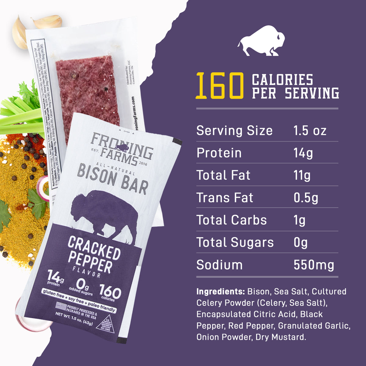 Bison Bars Variety Pack – Froning Farms